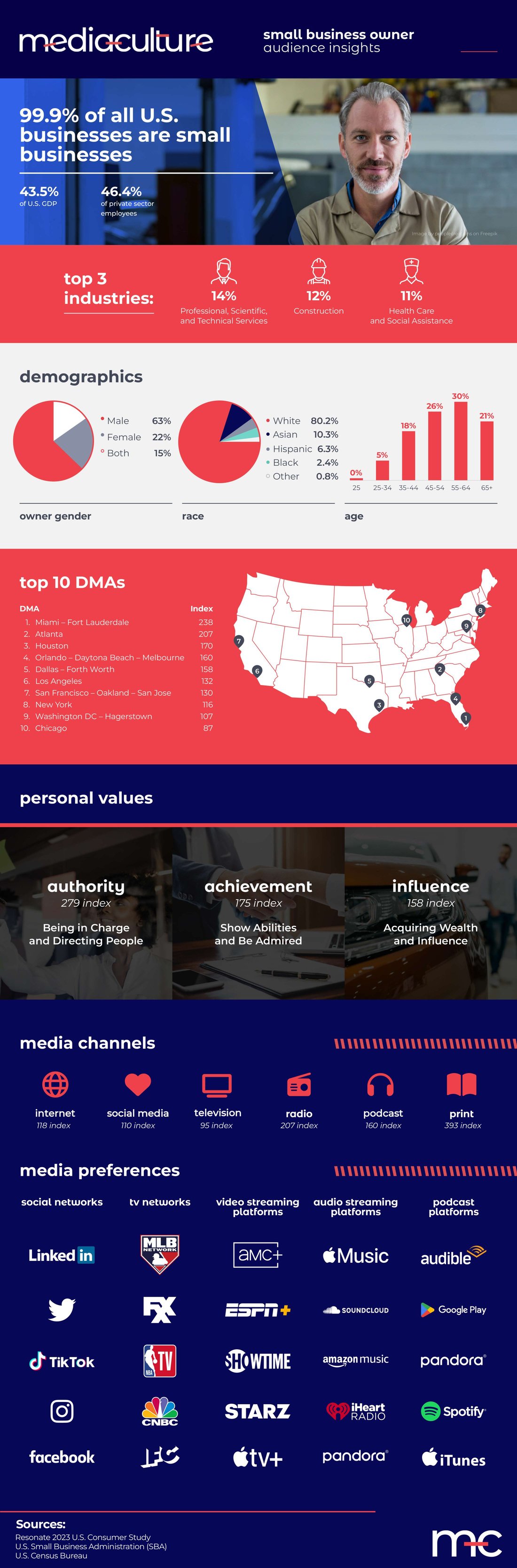 Small Business Owners + Media Consumption [Infographic]